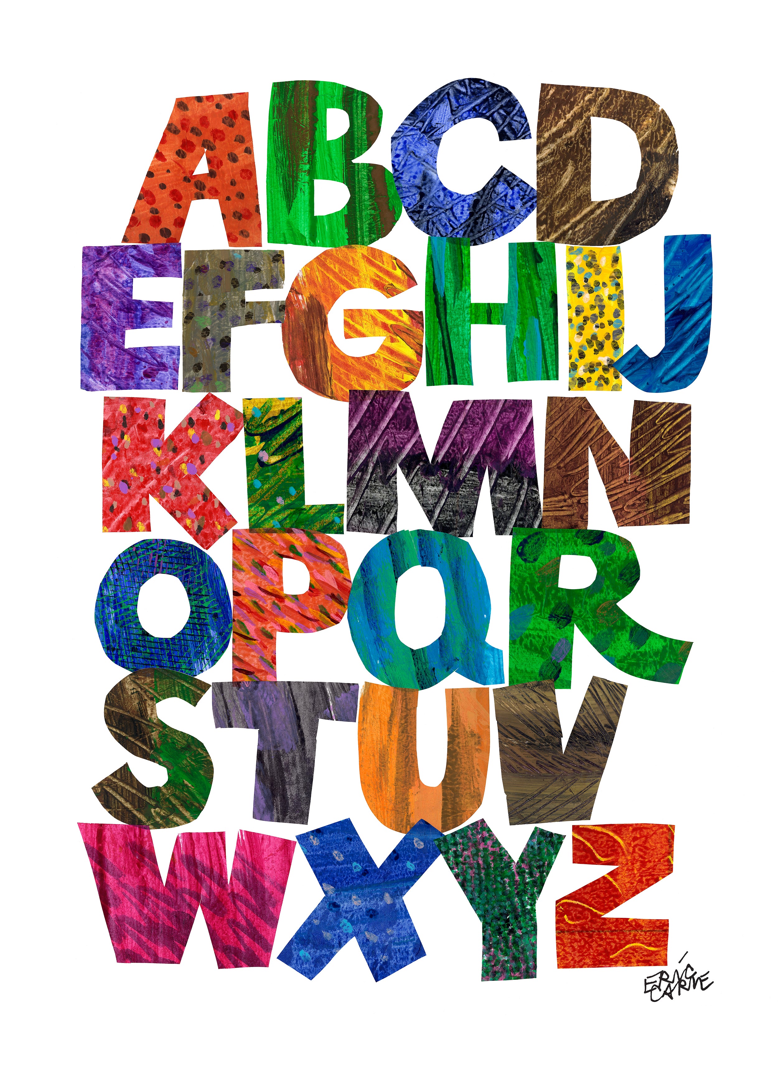 Eric Carle Alphabet Autographed Print – The Eric Carle Museum of ...